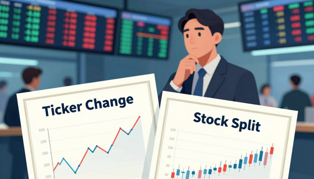 Ticker Change vs Stock Split: What Actually Happens to Your Shares